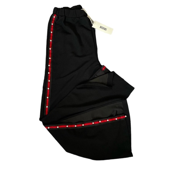desfios | Pants & Jumpsuits | Pull On Split Leg Pants W Pearl Accents ...